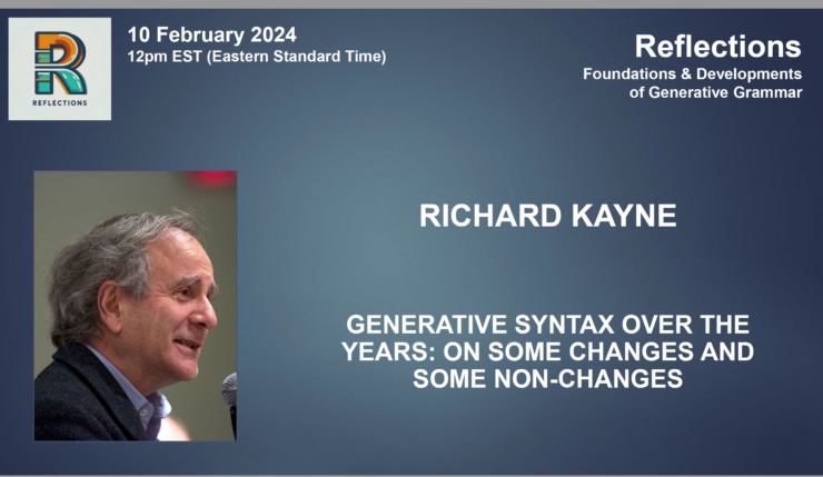 Utrecht Theoretical Linguistics | REFLECTIONS, Richard Kayne